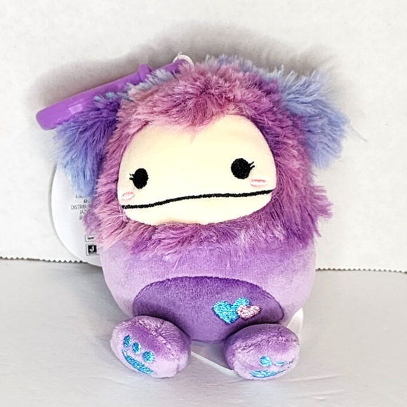 Squishmallows | Toys | Eden Purple Tie Dye Bigfoot W Hearts Clip ...